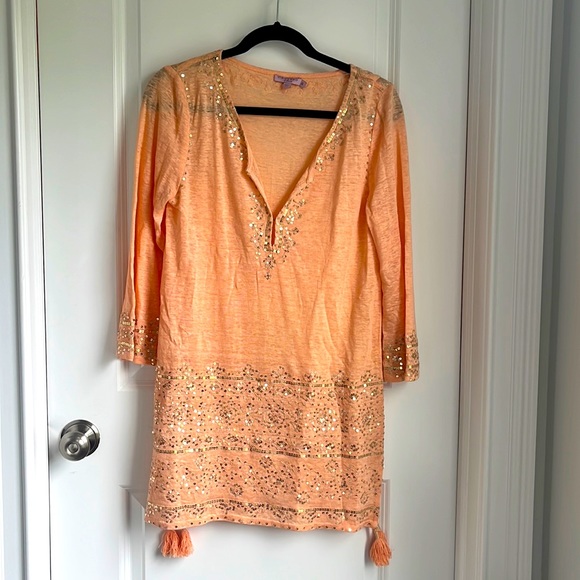 Calypso St. Barth | Tops | Calypso St Barth Linen Embellished Tunic ...